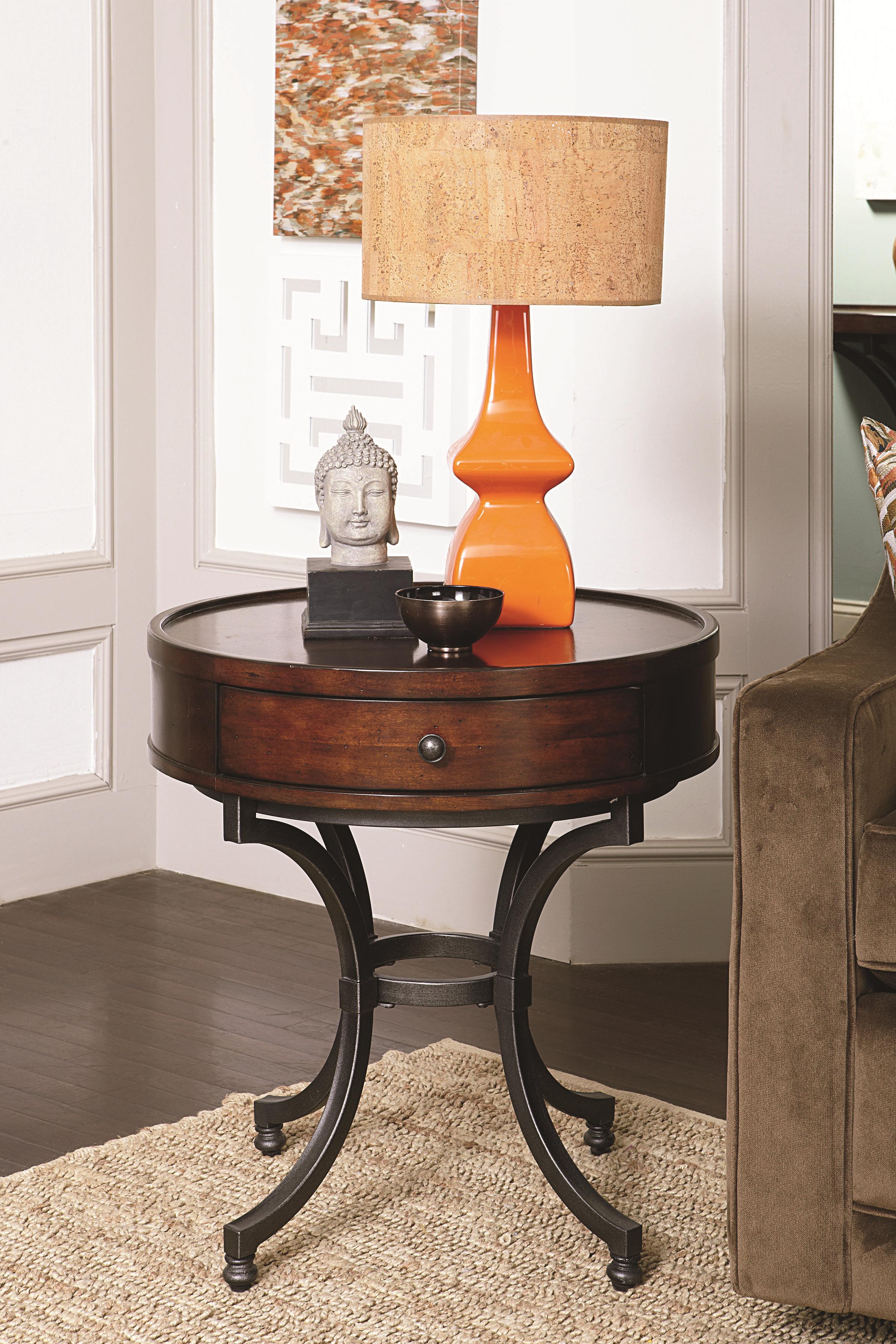 Round End Table With 1 Drawer By Hammary Wolf And Gardiner Wolf Furniture Round End Table With 1 Drawer By Hammary Wolf And Gardiner Wolf Furniture